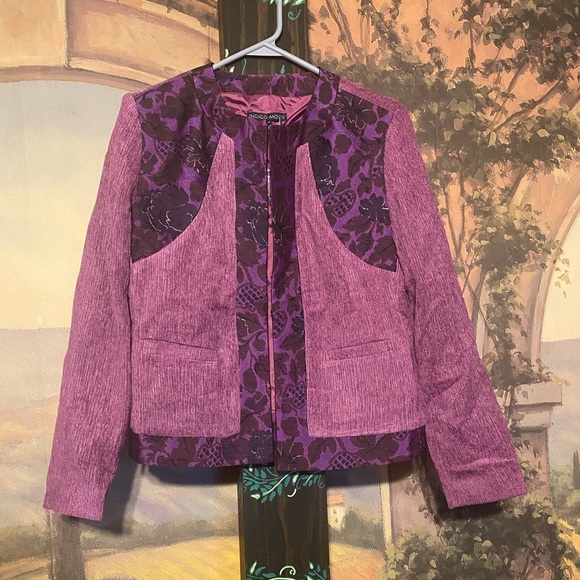 indigo moon | Jackets & Coats | Indigo Moon Purple Corduroy Jacquard ...
